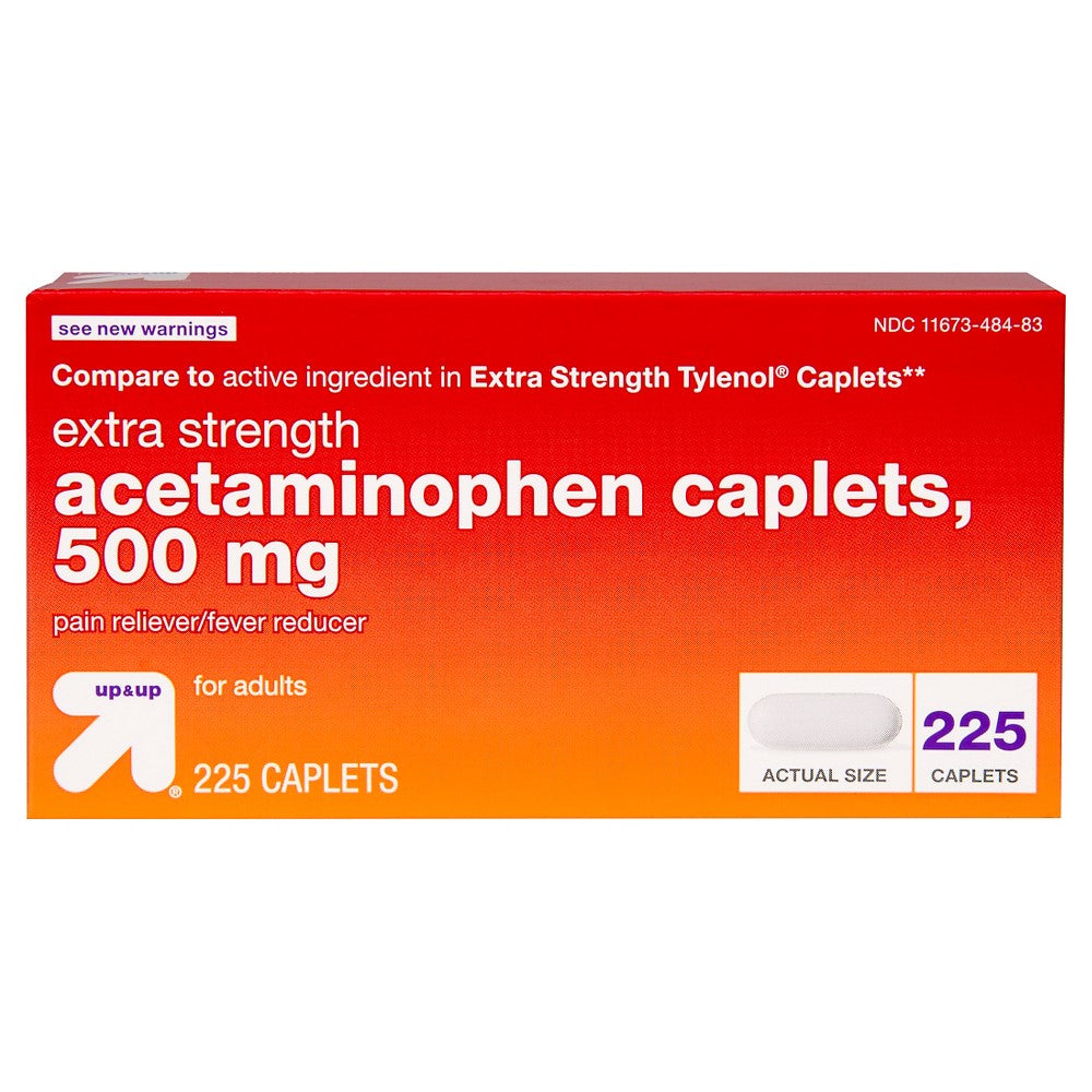 Acetaminophen Extra Strength Pain Reliever & Fever Reducer Caplets - 2 ...