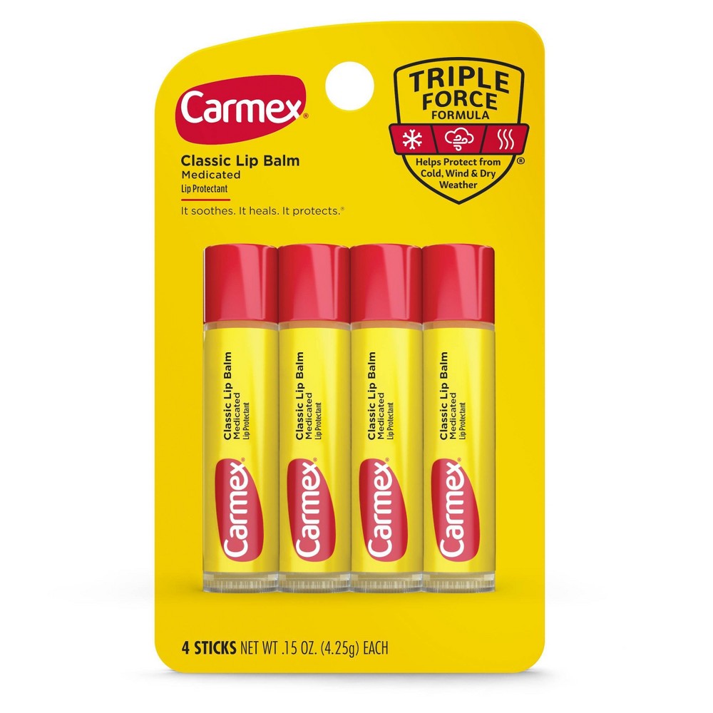 Carmex Classic Lip Balm Medicated Stick - 4pk/0.60oz — Total Liquidators