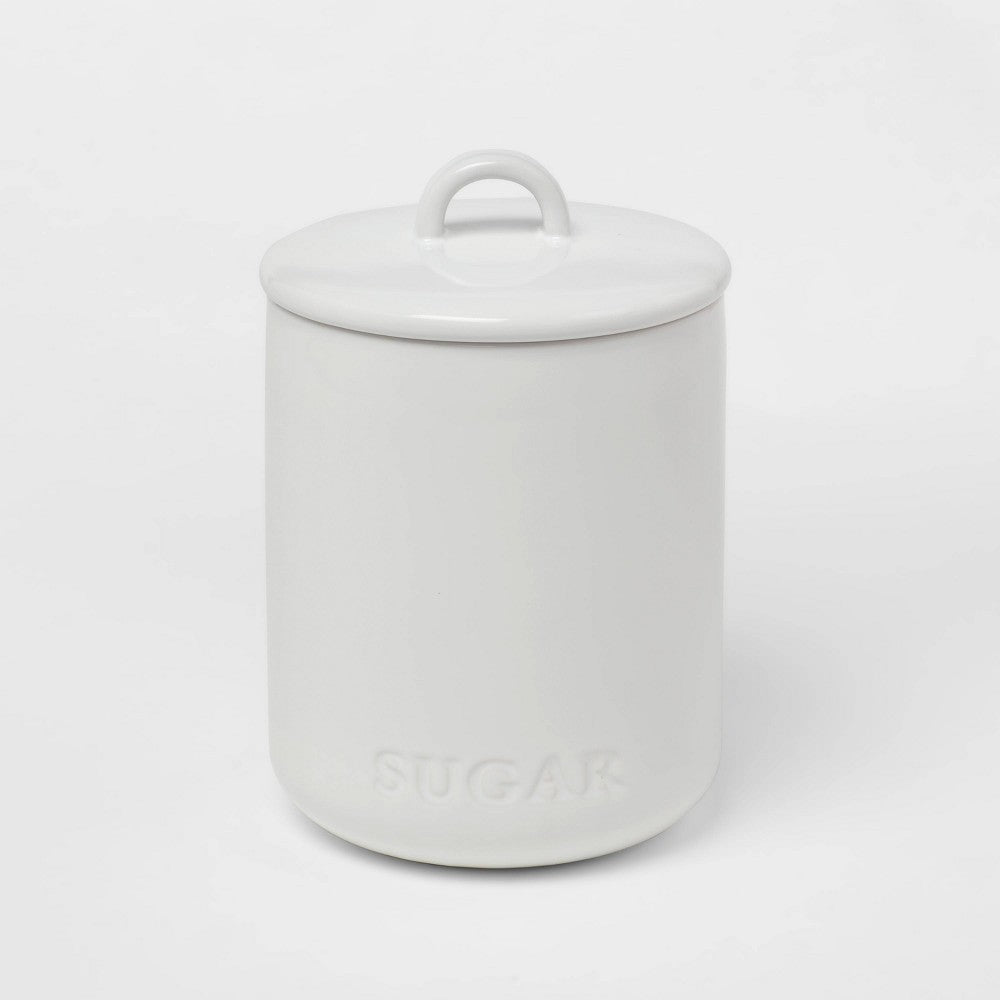 44oz Stoneware Hand Lettered Sugar Canister - Threshold — Total Liquidators