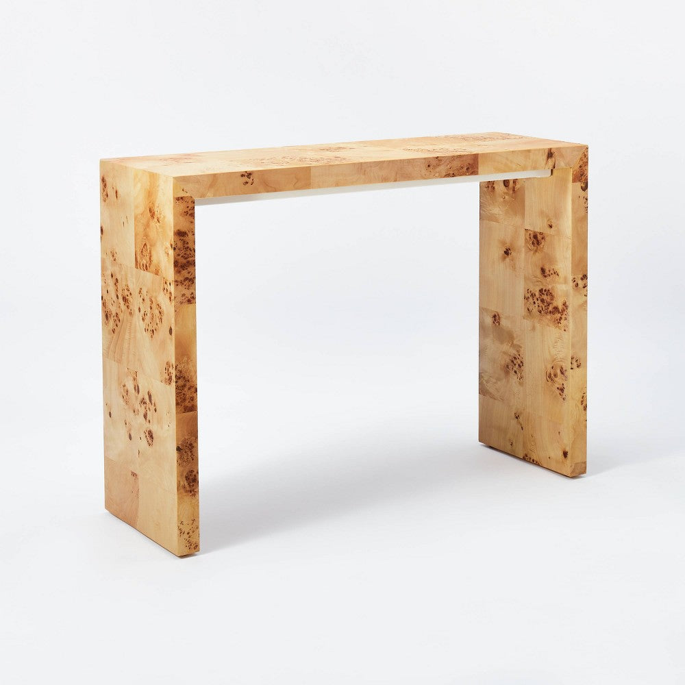 Ogden Burled Wood Console Table Brown (KD) - Threshold designed with S ...