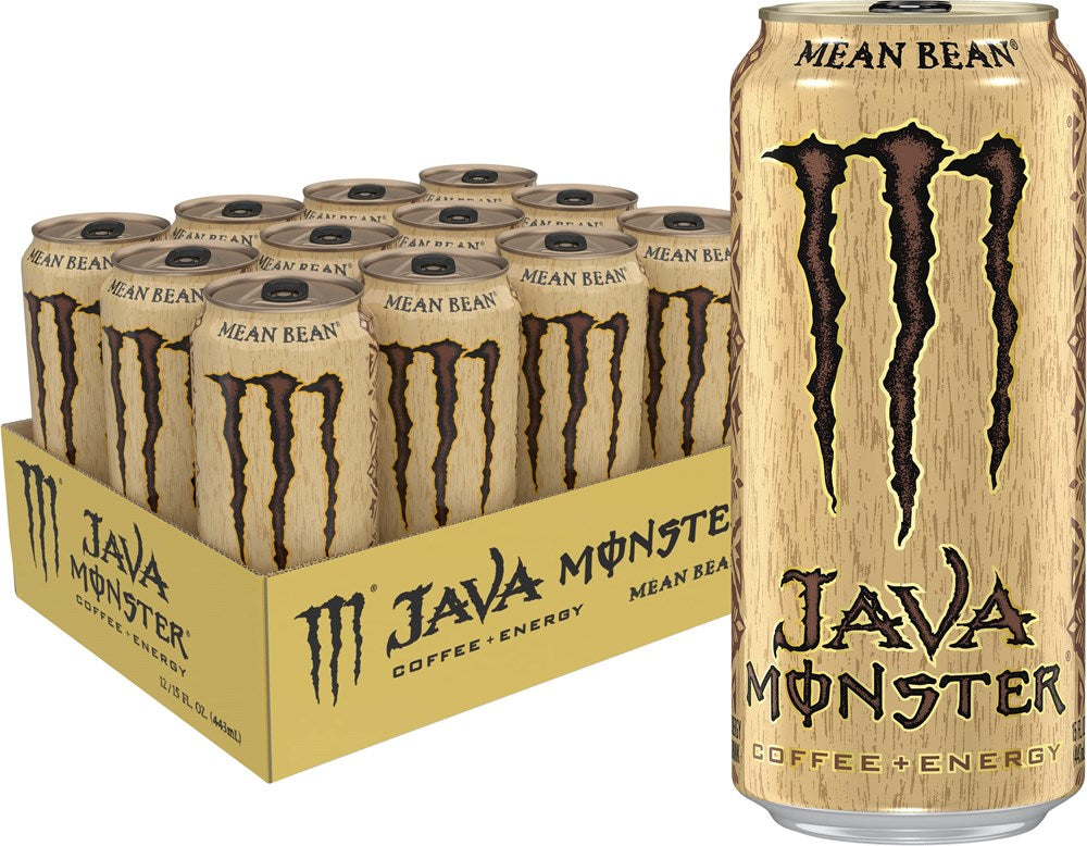 Monster Energy Java Monster Mean Bean, Coffee + Energy Drink, 15 Fl Oz ...