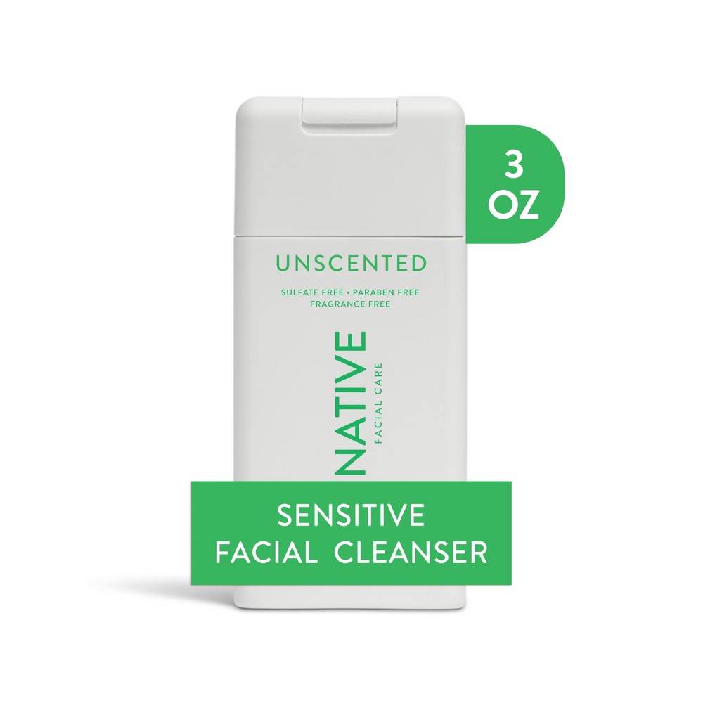 Native Sensitive Skin Mini Facial Cleanser - Unscented - 3 fl oz ...