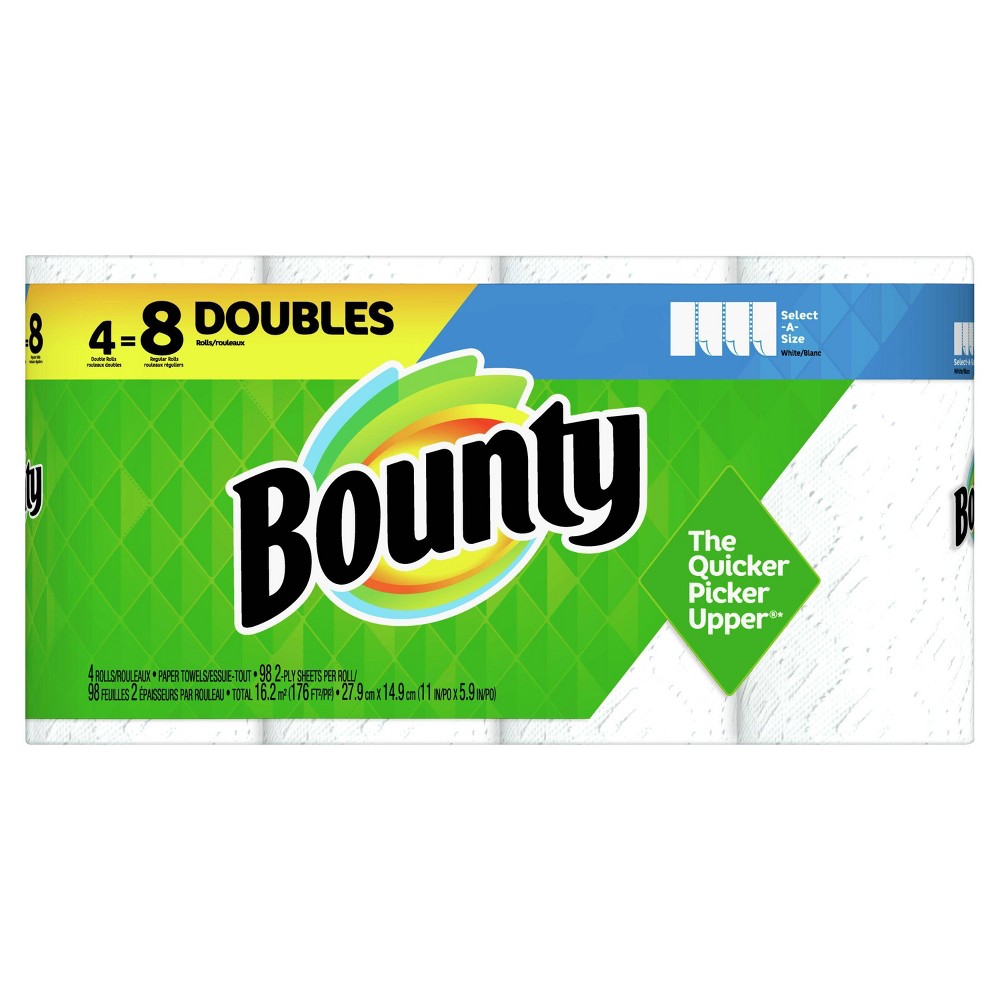 Bounty Select-A-Size Paper Towels - 4 Double Rolls. — Total Liquidators