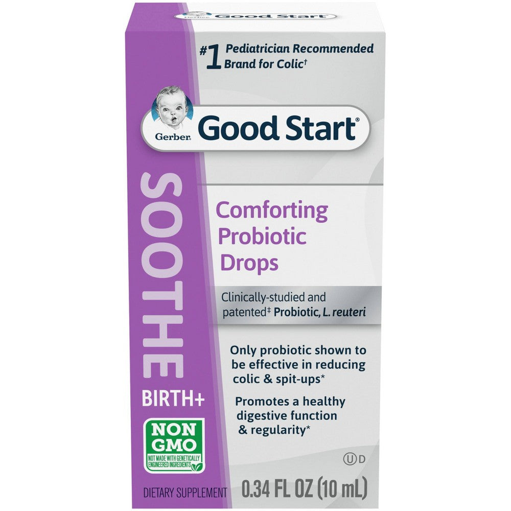 Gerber Soothe Probiotic Colic Drops - 0.34 fl oz — Total Liquidators